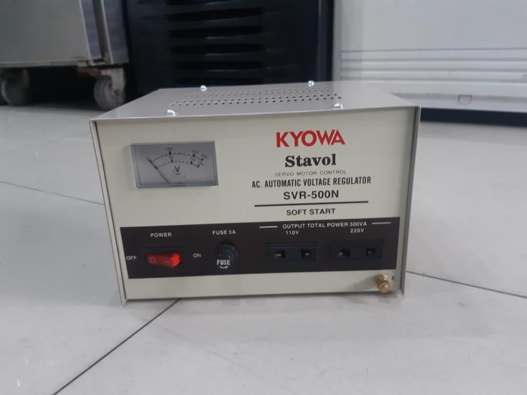 Stabilizer KYOWA Svr-500N, 500 watt, menjaga arus listrik tetap stabil ...