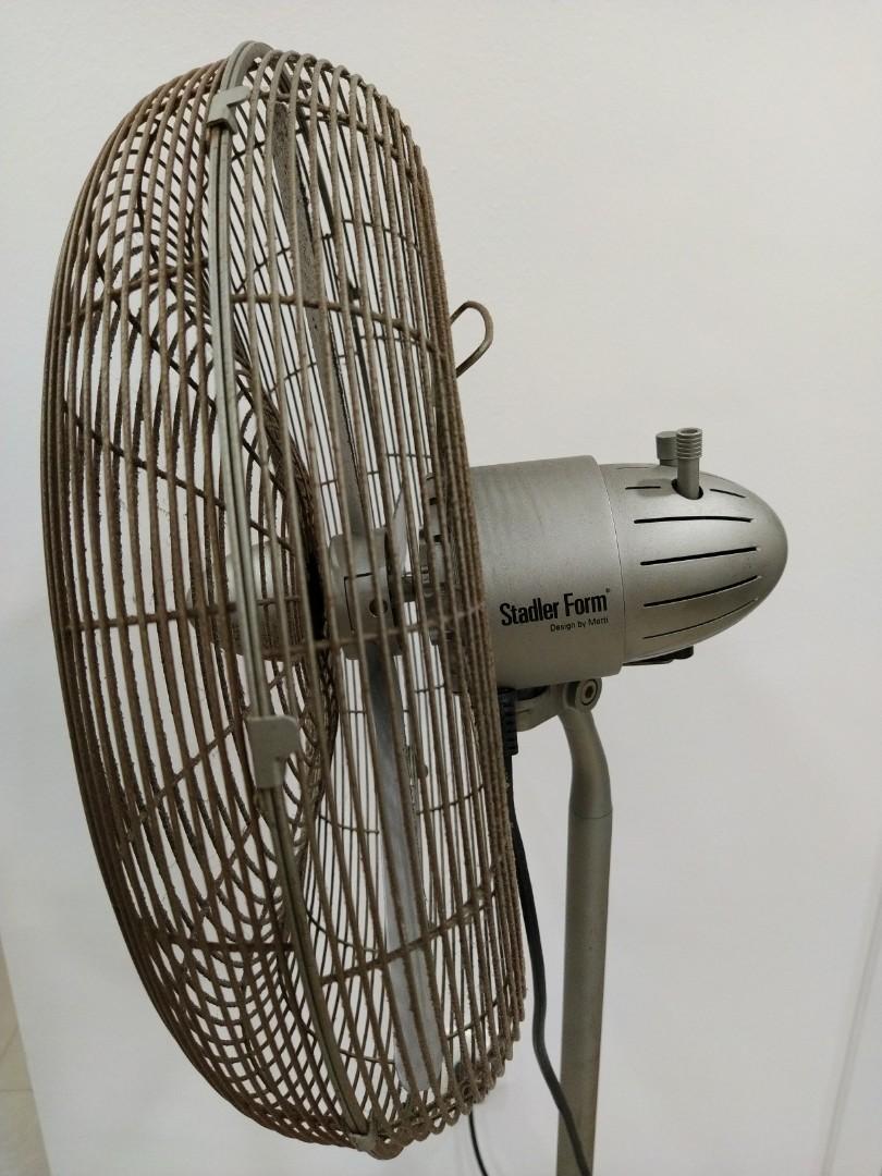 Stadler Form Charly Stand Fan industrial look zinc aluminium stainless ...