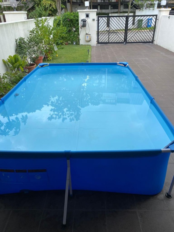 Swimming Pool (4m x 2m) with Filter Included, Furniture & Home Living ...
