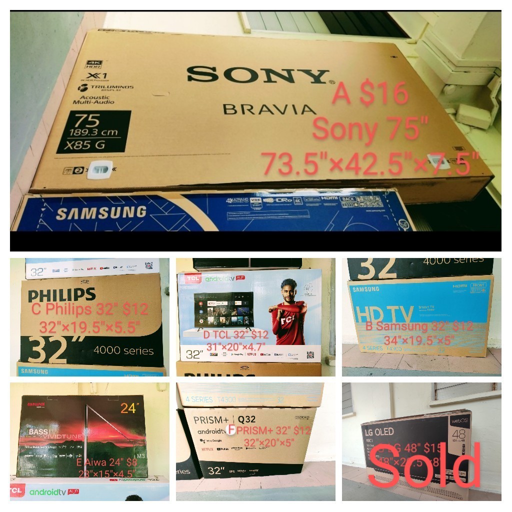 TV boxes with styrofoam inside, TV & Home Appliances, TV ...
