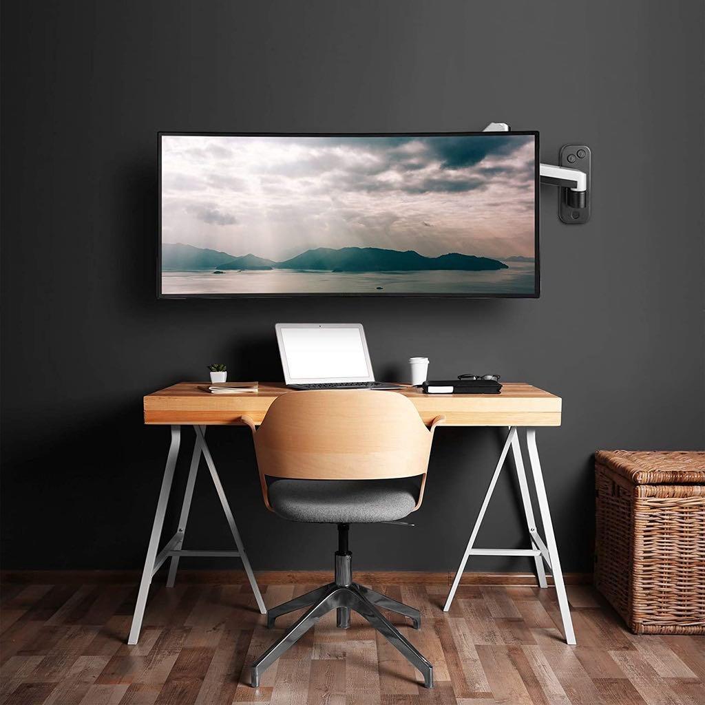 ULTi Stealth Monitor Wall Mount, Gas Spring Built-in Full Motion Arm ...
