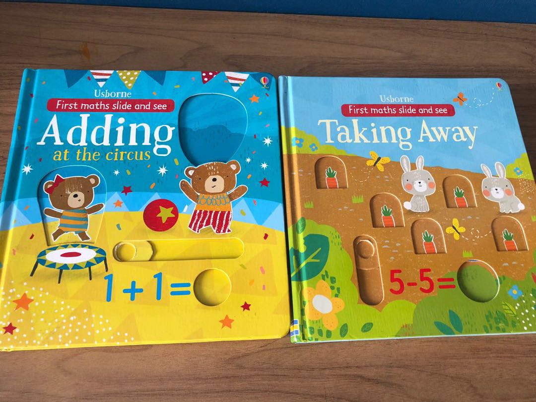 Usborne - first math slide and see, Hobbies & Toys, Books & Magazines ...