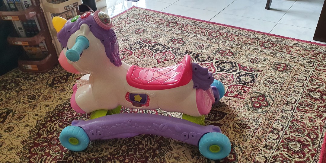 Vtech Unicorn Rock & Ride, Babies & Kids, Infant Playtime on Carousell