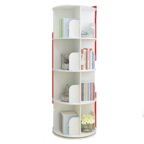 White Circular Bookshelf Display DIY Shelf, Furniture & Home Living ...
