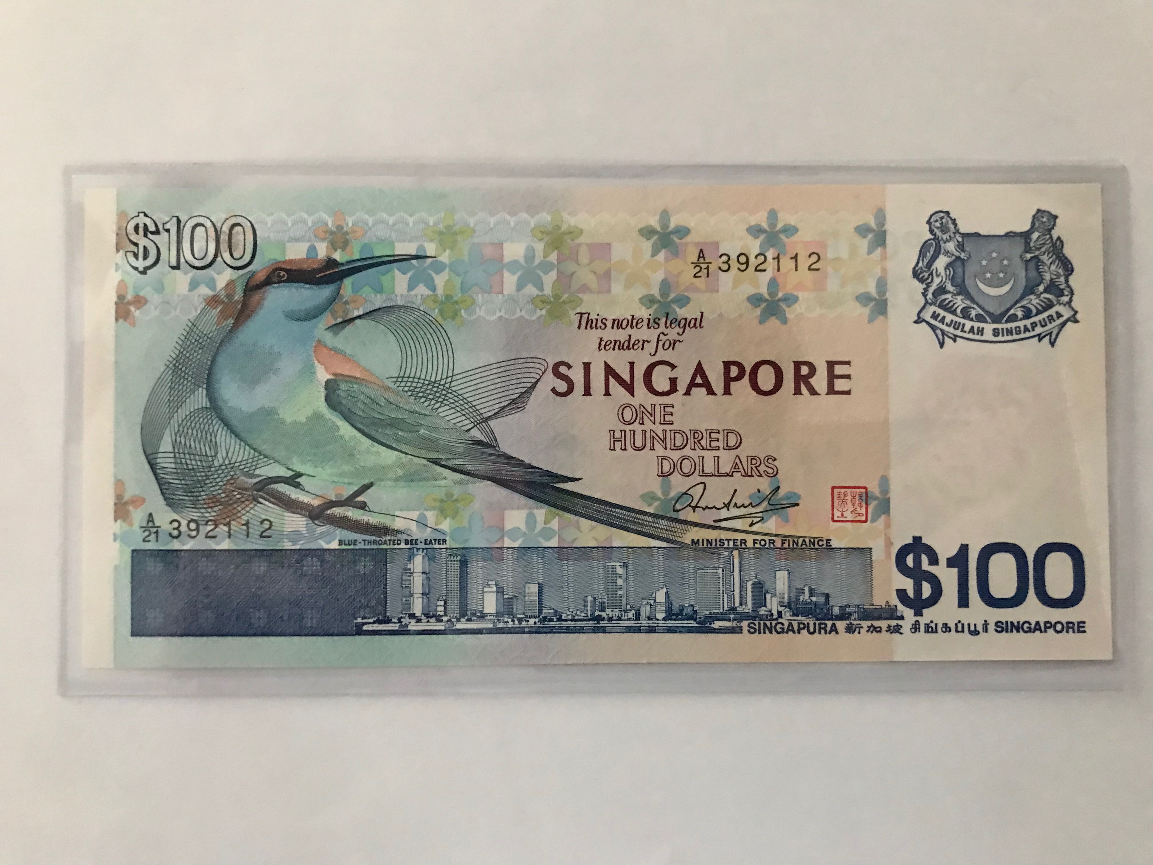 $100 SGD bird note (UNC), Hobbies & Toys, Memorabilia & Collectibles ...