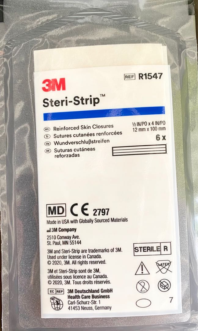 3m Steri Strip, Health & Nutrition, Medical Supplies & Tools on Carousell