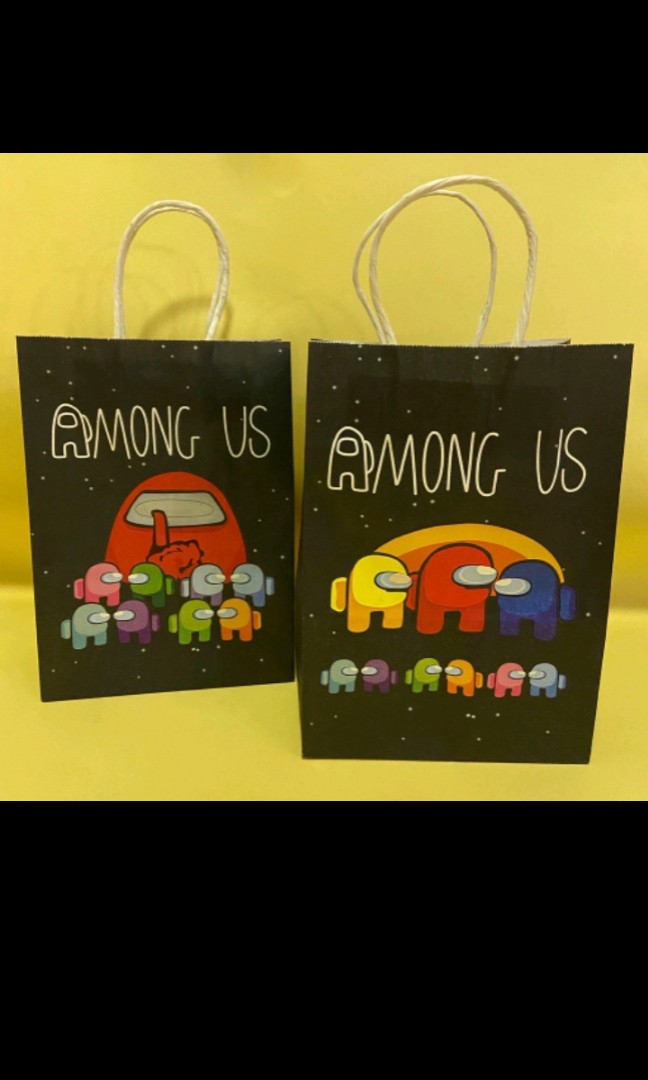 Among Us Paper bag, Hobbies & Toys, Stationery & Craft, Craft Supplies ...