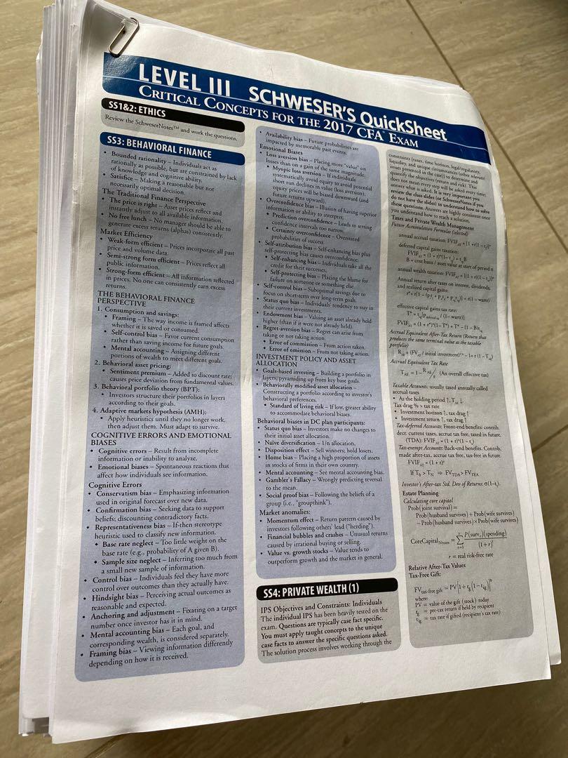 CFA level 3 Past Year Papers, Hobbies & Toys, Books & Magazines ...