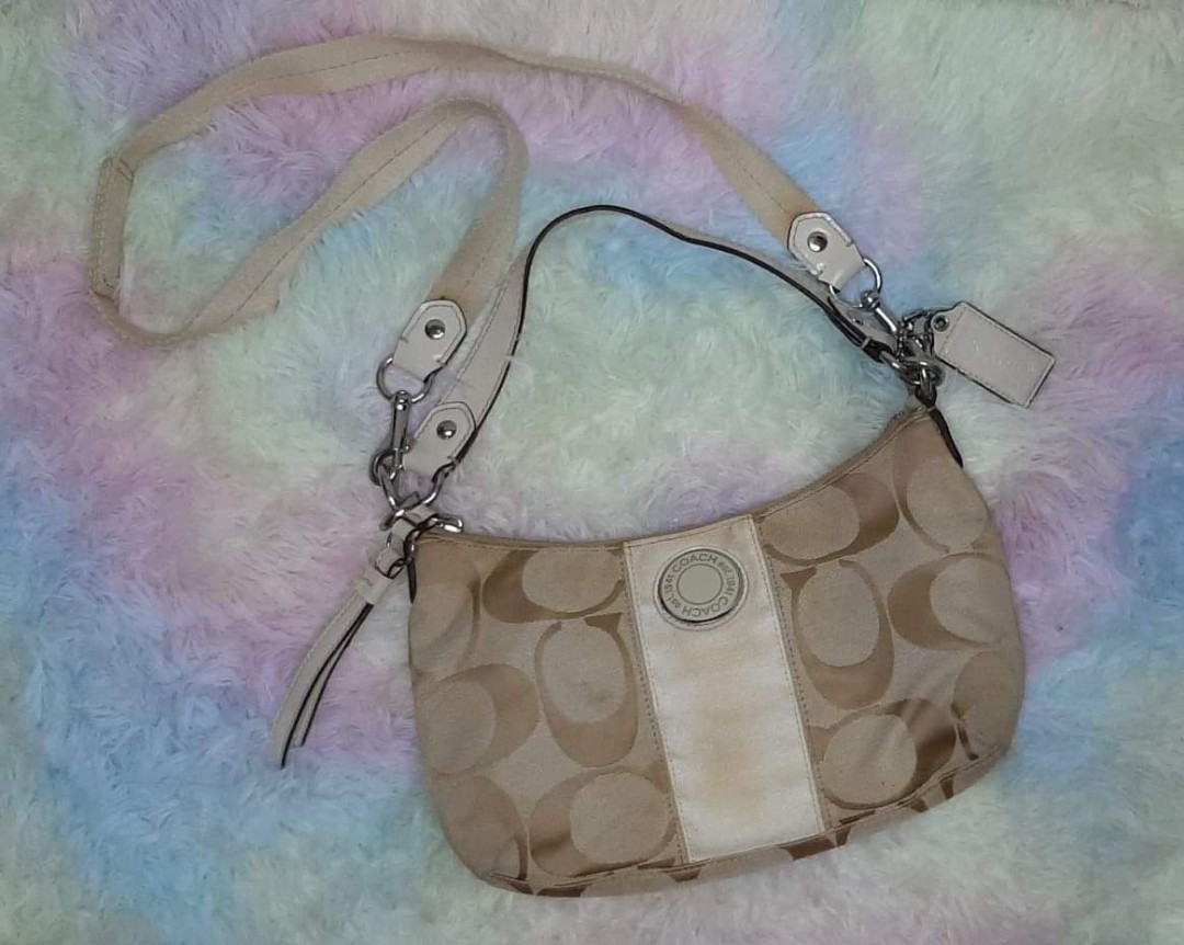 Coach Signature stripe demi crossbody # F19218, Luxury, Bags & Wallets ...