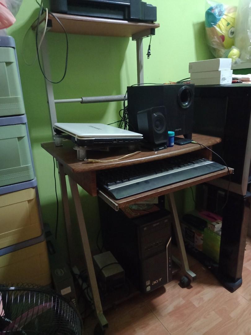 Computer Study Table Korean Nordic Wood Style, Furniture & Home Living ...