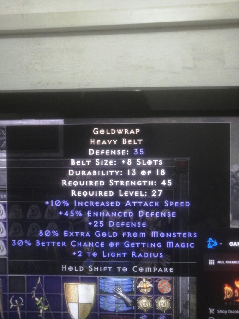 D2R Diablo 2 Resurrected Goldwrap, Video Gaming, Gaming Accessories, In ...