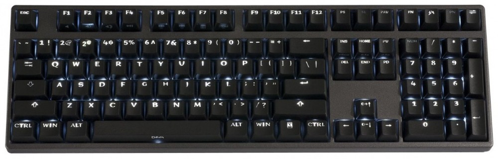 Deck Hassium Pro 108 Key BLUE LED Backlit Mechanical Keyboard - Brown ...