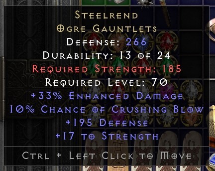 Diablo 2 Steelrend Orge Gauntlets, Video Gaming, Gaming Accessories, In ...