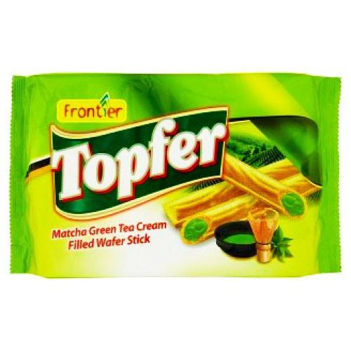 Frontier Topfer Matcha Filled Cream Wafer stick 100g, Food & Drinks ...