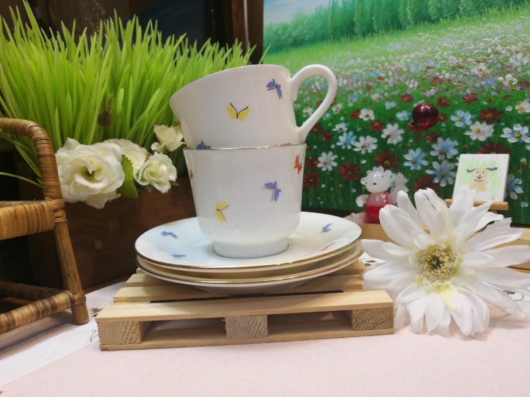 Japan Hanae mori yamaka mini tea cup set x 2, Furniture & Home Living ...