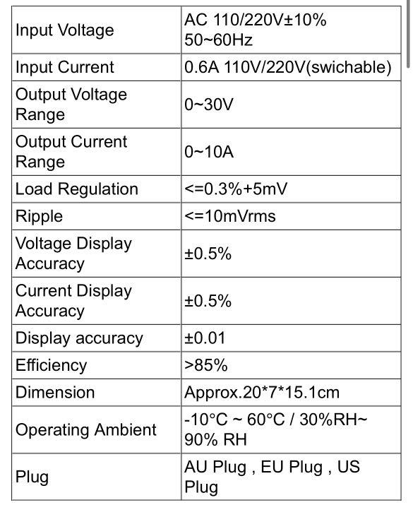Longwei LW-K3010D 110V/220V 30V 10A Adjustable DC Power Supply LED 4 ...
