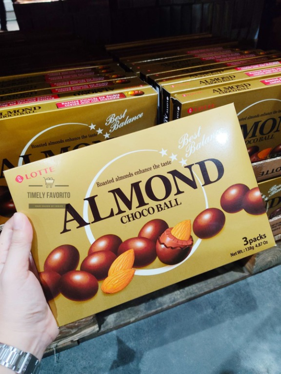 Lotte Almond Choco Ball 138g (3 packs), Food & Drinks, Packaged ...