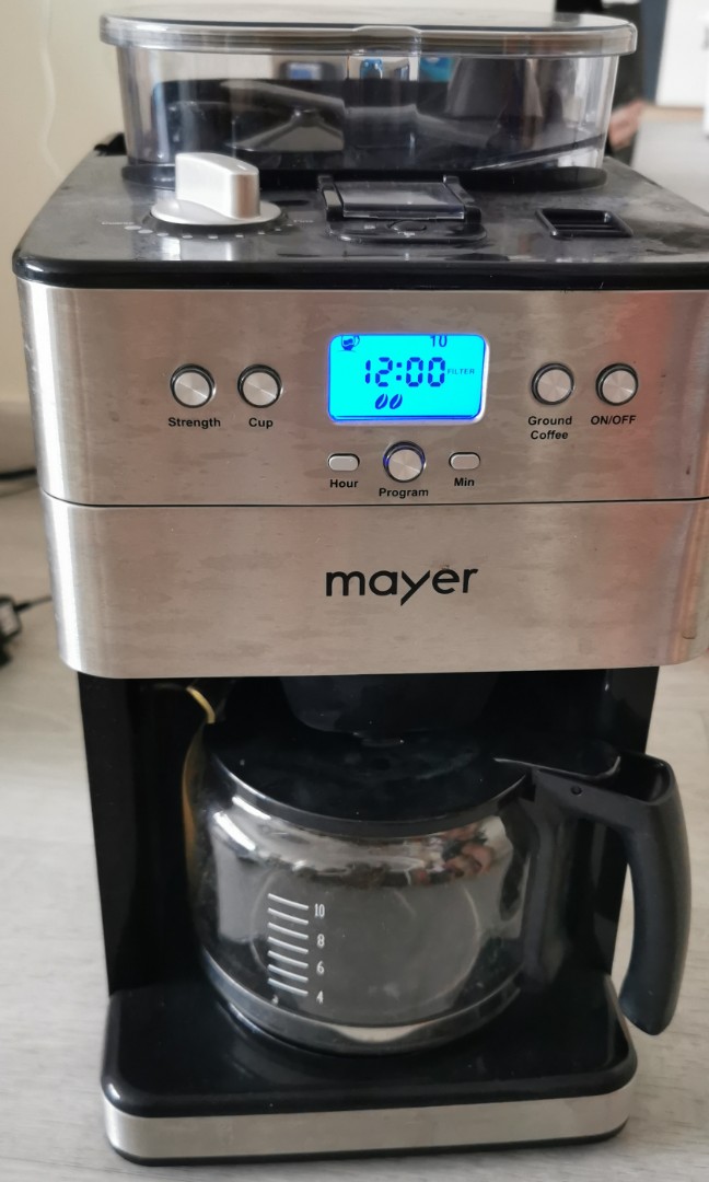 Mayer Coffee Machine 2in 1 maker + grinder, TV & Home Appliances ...