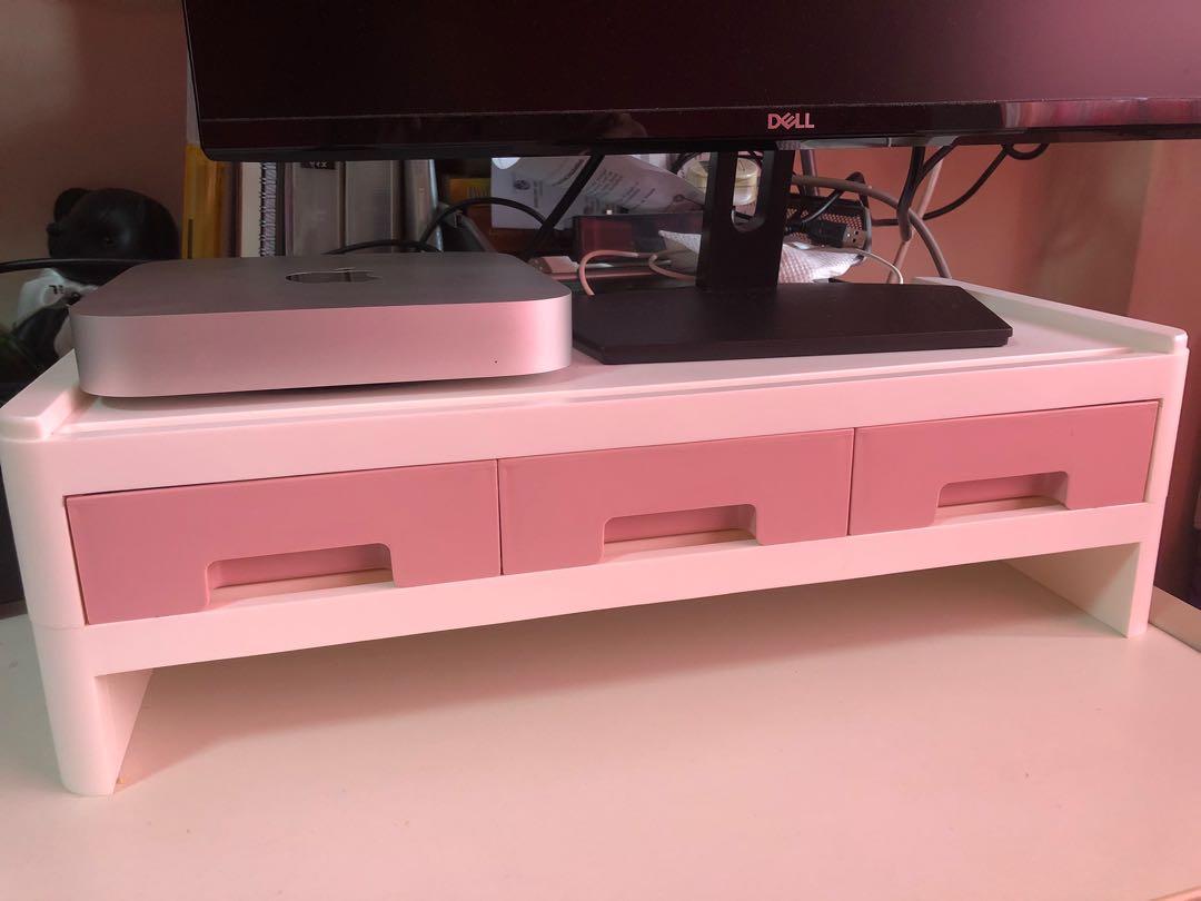 Monitor stand with drawers, Computers & Tech, Parts & Accessories ...