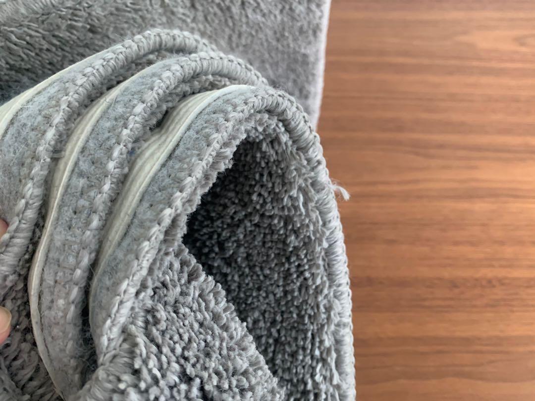 Muji Low Pile Rug/Carpet Gray 200x200cm, Furniture & Home Living, Home ...