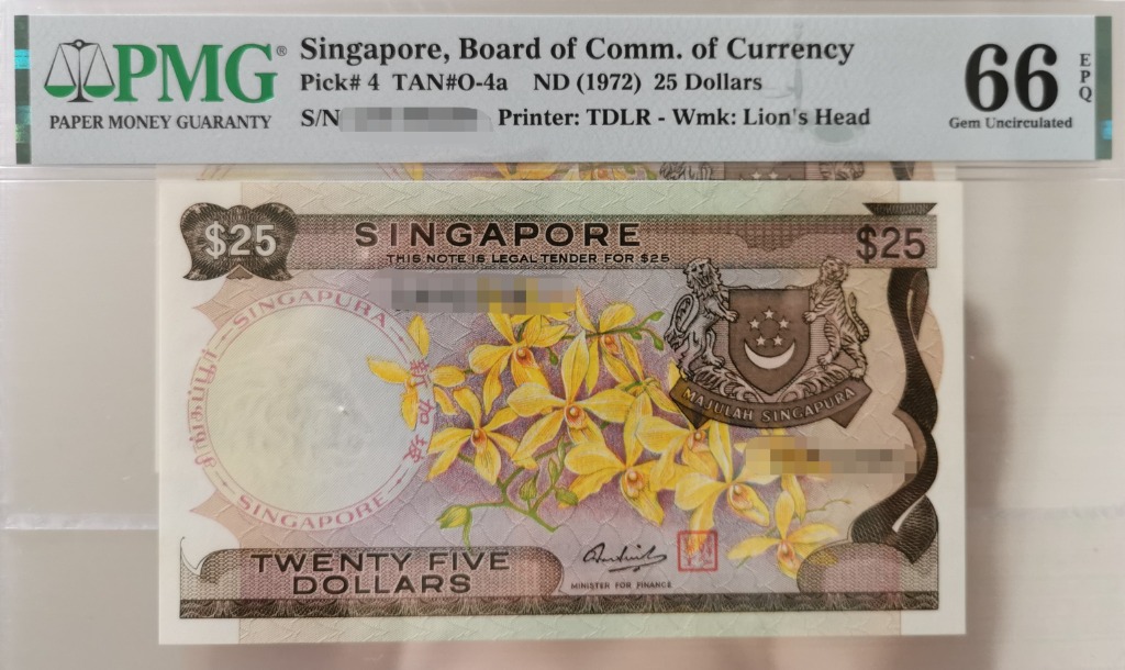 Orchid $25 @ PMG66EPQ @ Prefix A38, Hobbies & Toys, Memorabilia ...