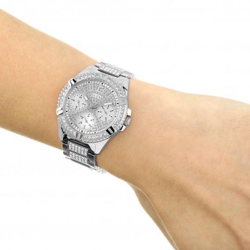 Original 100% Guess Watch Women Silver W1156L1, Fesyen Wanita, Jam ...