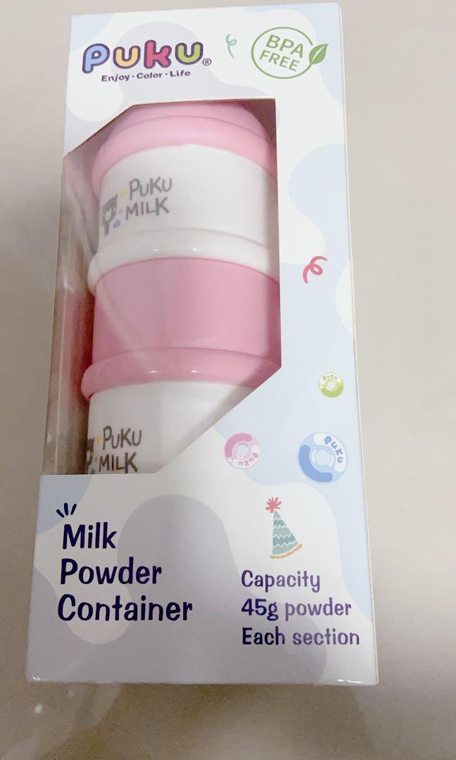 Puku Milk Powder Container 4-Tiers (Pink), Babies & Kids, Nursing ...