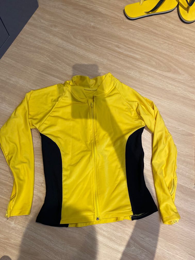 Rash guard yellow custom made small medium, Men's Fashion, Tops & Sets ...