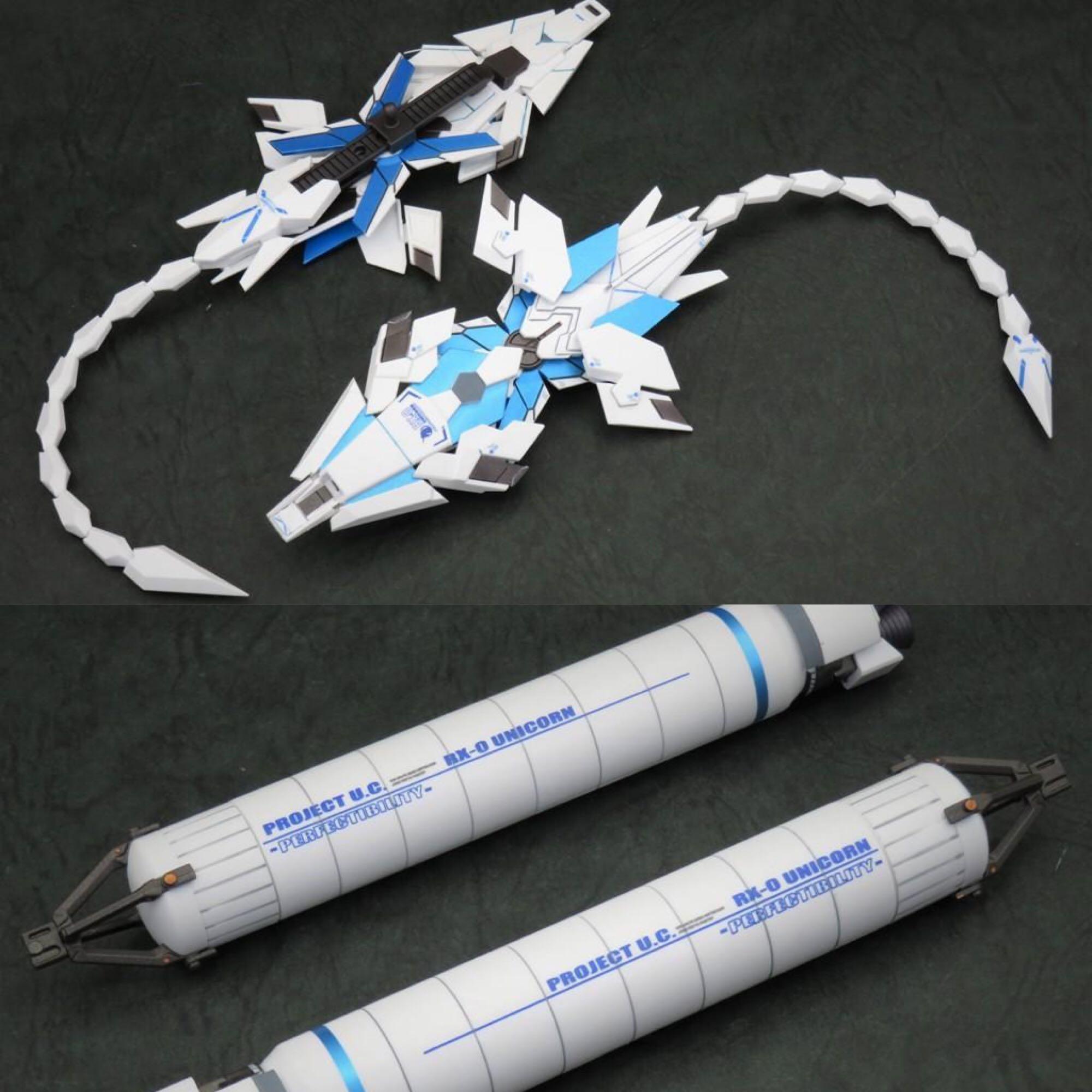 RG Unicorn Gundam 03 Phenex perfectibility ver. blue Decal 藍色版完美版獨角獸高達三 ...