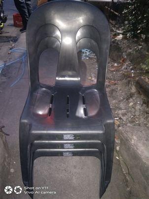 Sanyo Monoblock chairs BLACK, Furniture & Home Living, Furniture ...