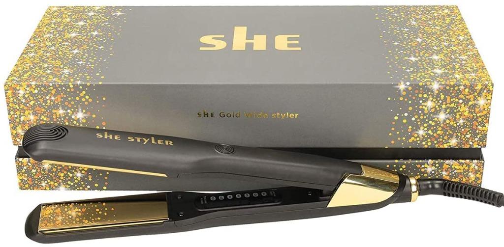 SheHair gold wide variable temperature styler, from shehair the high ...