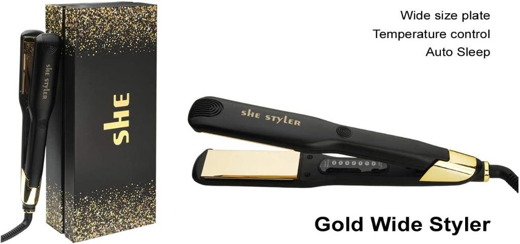 SheHair gold wide variable temperature styler, from shehair the high ...