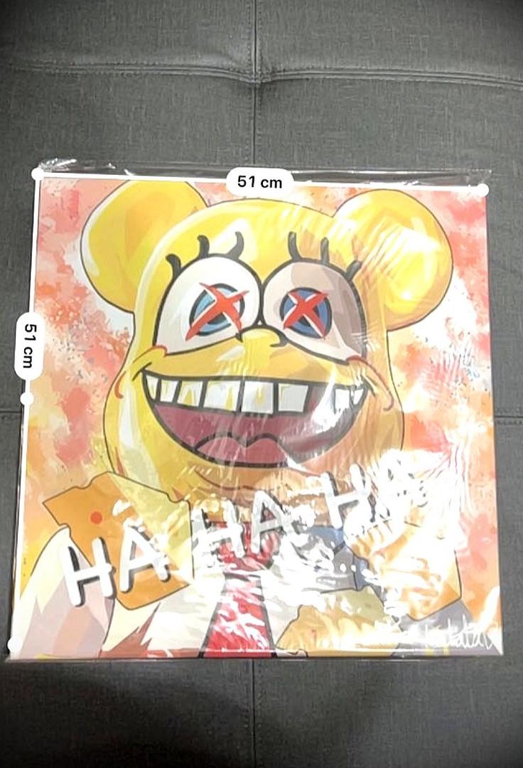 Spongebob-Inspired Kaws Painting, Hobbies & Toys, Stationery & Craft ...