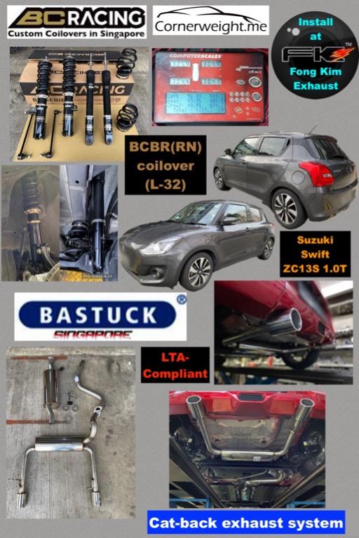 Suzuki Swift ZC13S 1.0T on Bastuck & BCBR(RN) coilover (L-32), Car ...