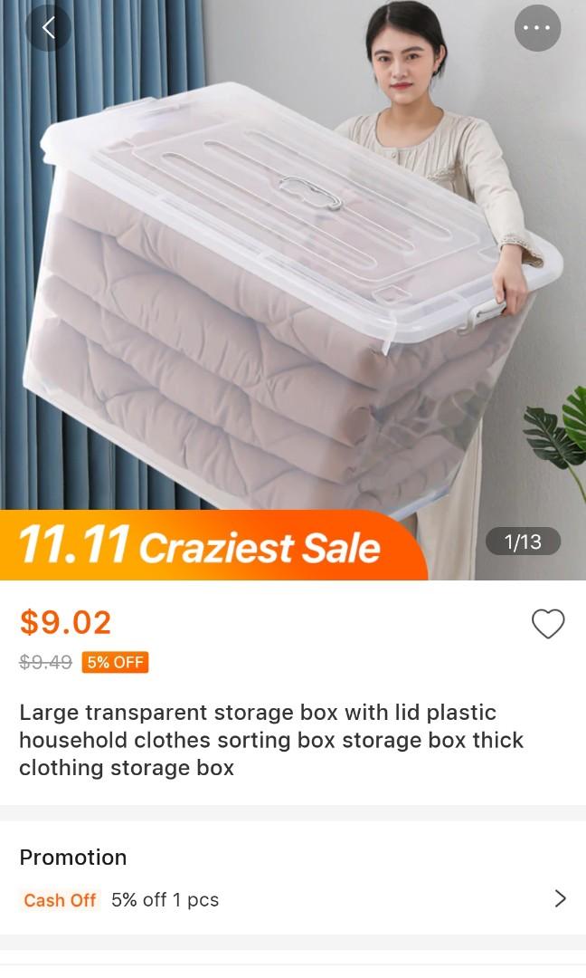 Toyogo large huge transparent plastic box, Furniture & Home Living ...