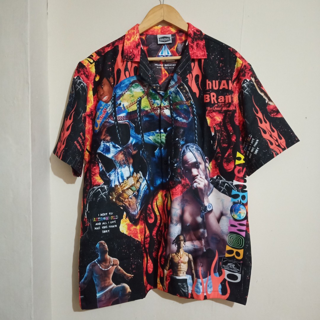 Travis Scott buttondown polo shirt, Men's Fashion, Tops & Sets, Tshirts ...