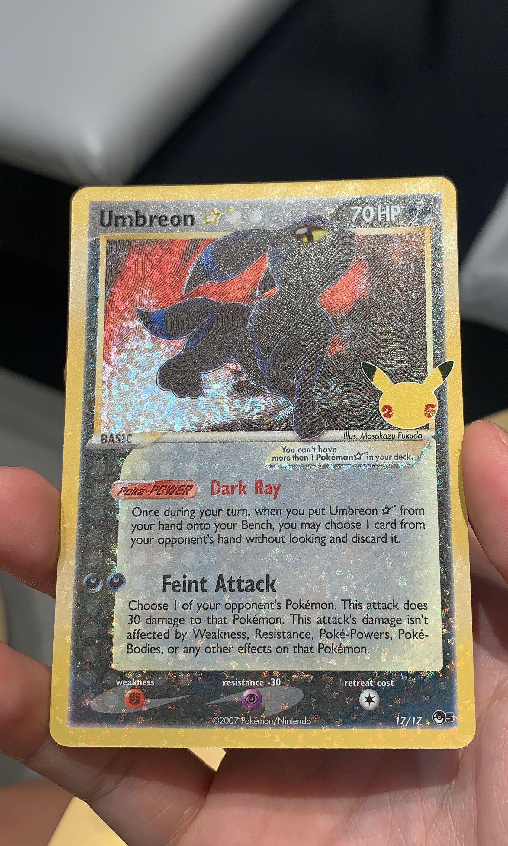 [FULL CARD BLEED] Umbreon Gold Star Holo Bleed Celebrations 25th ...