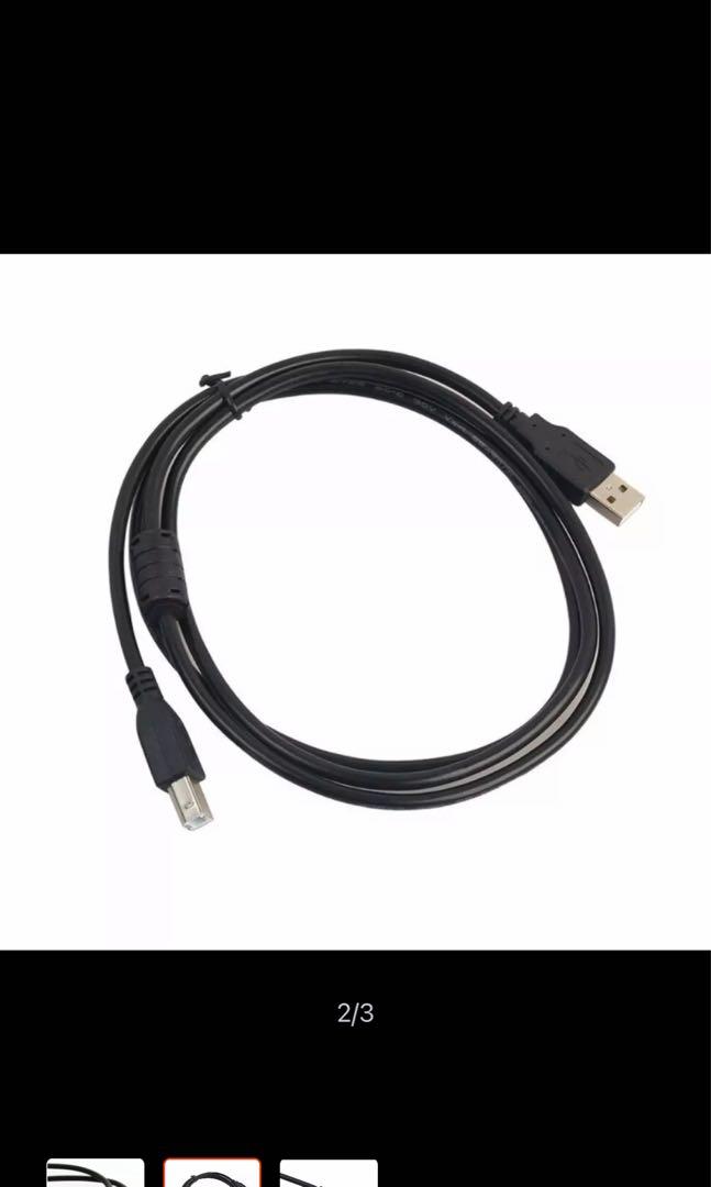 Universal Printer Cable - USB2.0 Type A to Type B Male Data Printer ...