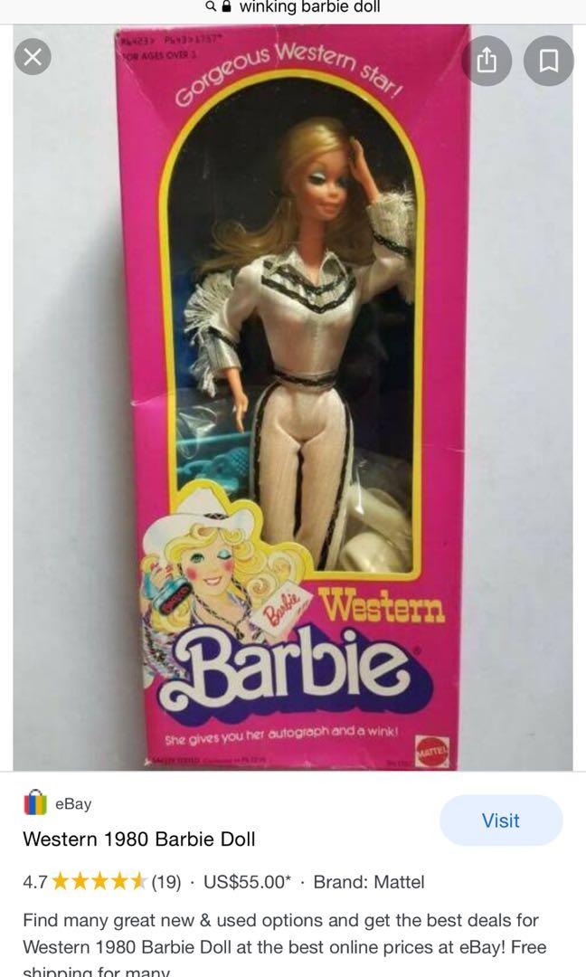 Vintage Barbie 1980 Western Winking, Hobbies & Toys, Toys & Games on ...