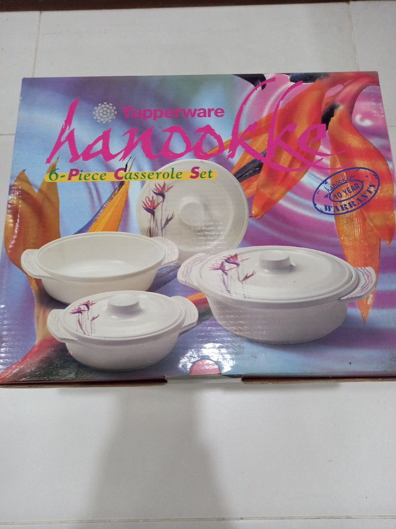 6 piece Tupperware Casserole Set, Furniture & Home Living, Kitchenware ...