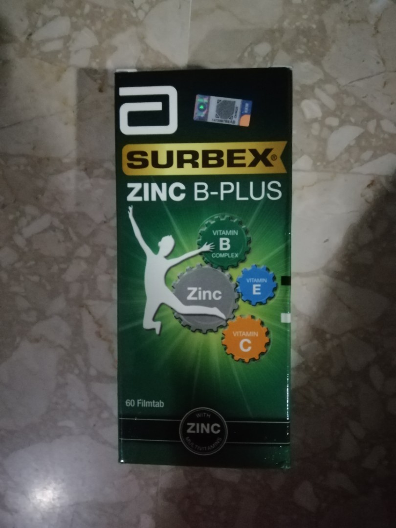 Abbott Surbex Zinc B-Plus Exp Apr 2023, Health & Nutrition, Health ...