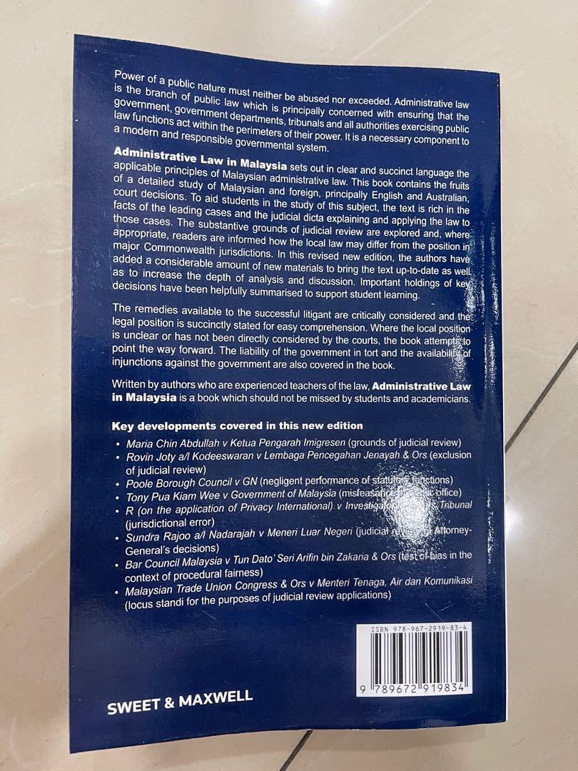 Administrative law in malaysia by wan azlan 2nd edition, Hobbies & Toys ...