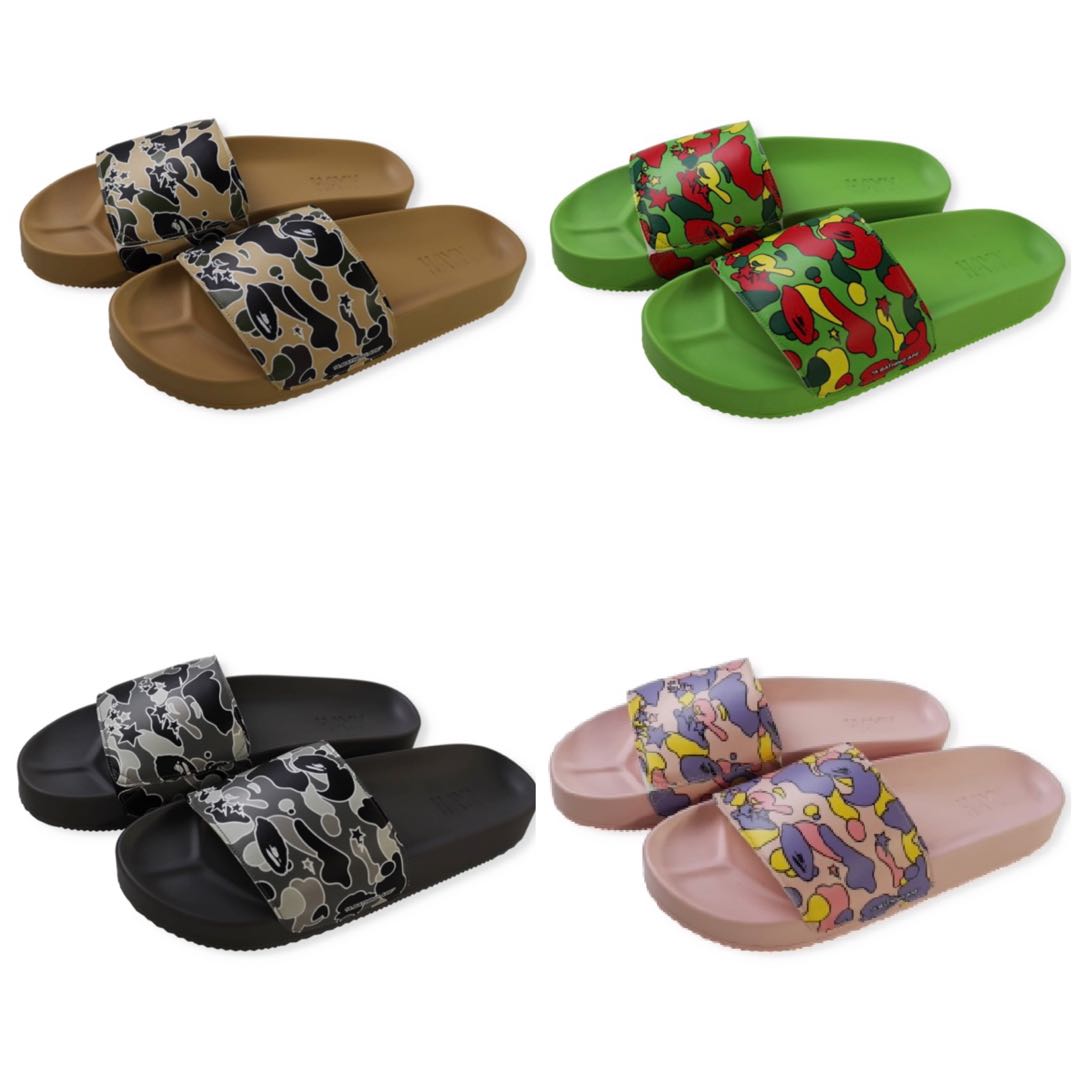 Bape x hayn sta camo slide sandals, Men's Fashion, Footwear, Flipflops ...