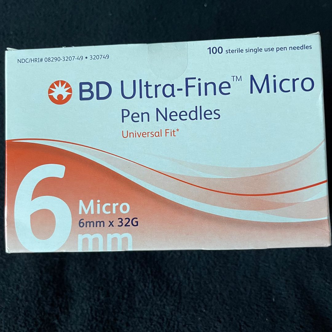 BD Ultra-Fine Micro Pen Needles Micro 6mm x 32G, Health & Nutrition ...