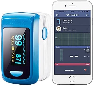 BLT M70C Upgraded Pulse Oximeter with Free APP, SpO2 Blood Oxygen Saturation Monitor with Heart ...