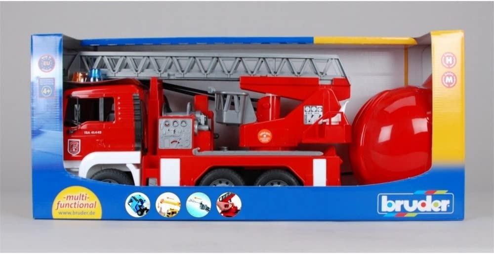 bruder MAN TGA Fire Engine with ladder and toy helmet, Hobbies & Toys ...