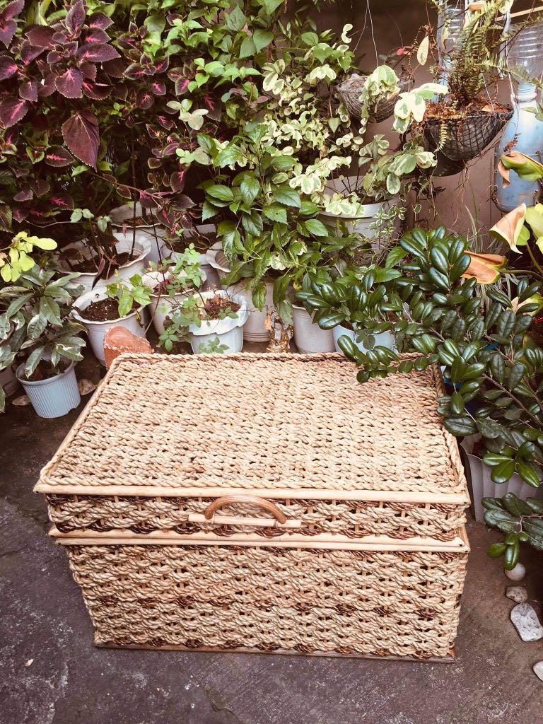 BURI BAUL/ORGANIZER BOX/BURI STORAGE/RATTAN STORAGE, Furniture & Home ...