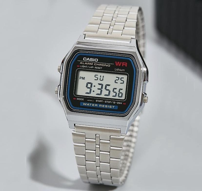 Casio A159WA-N1DF Vintage Digital Quartz A159WA-N1 Steel Watch A159 ...
