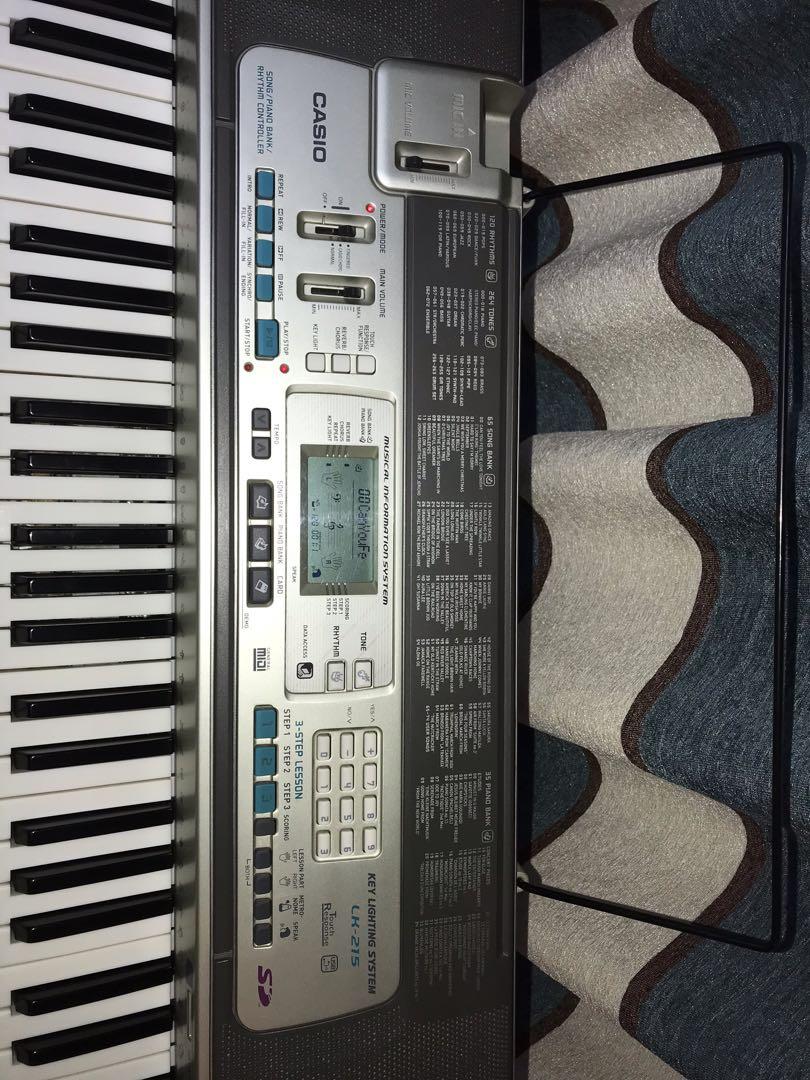 CASIO LK-215 LIGHT UP PIANO Keyboard, Hobbies & Toys, Music & Media ...