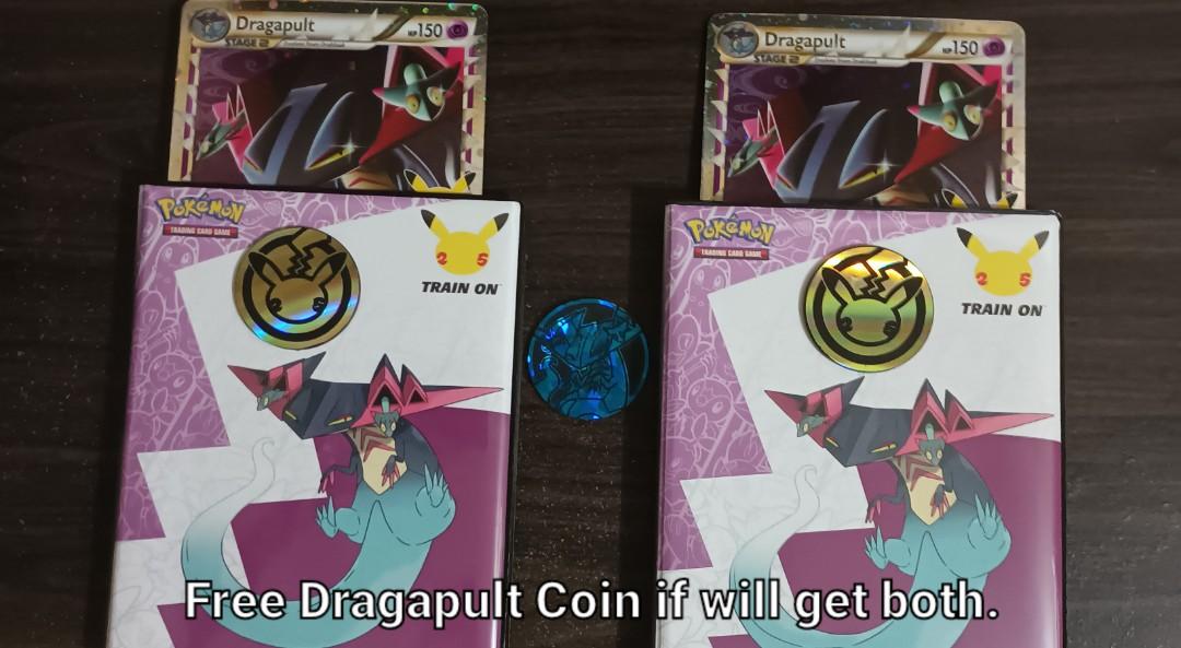Dragapult Binder + Jumbo Card + Pikachu Gold Coin, Hobbies & Toys, Toys ...
